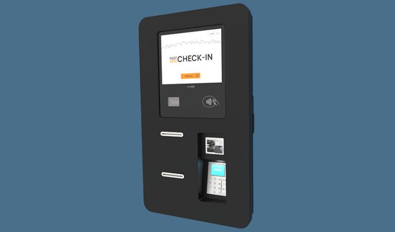 Go kiosk | Outside hotel front desk | Enzosystems