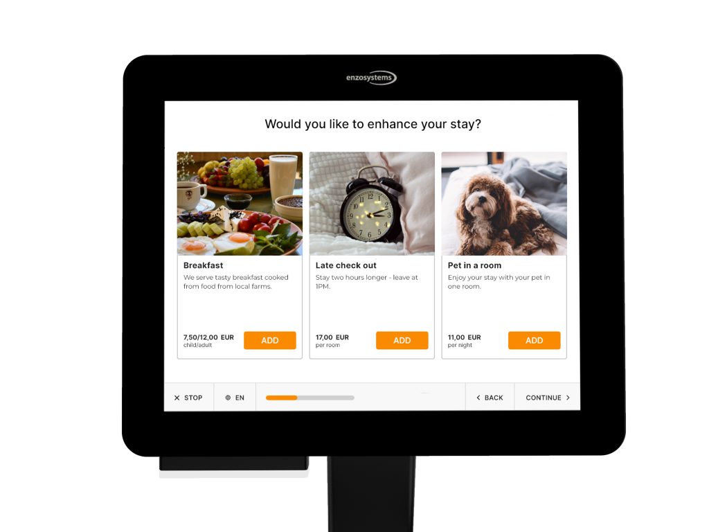 Hotel kiosk | Self check-in and check-out | Enzosystems